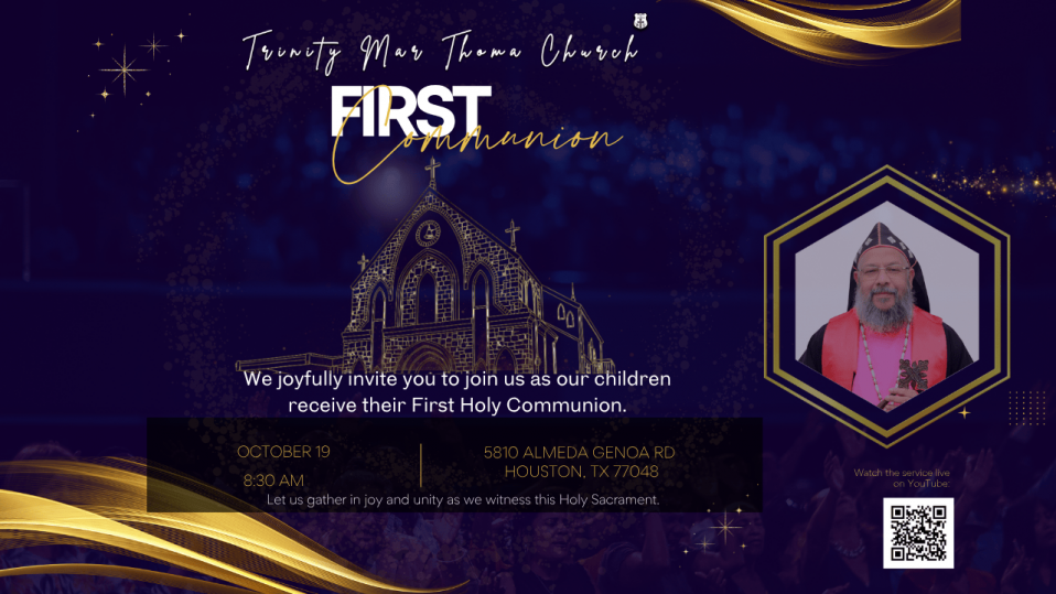 First Holy Communion – Trinity Mar Thoma Church, Houston – Trinity ...